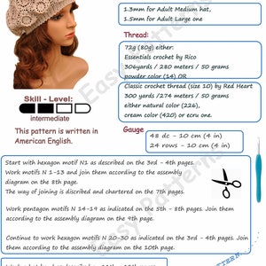 Crochet Hat Pattern Summer Slouchy Open Weave Beret With Chains Pattern ...