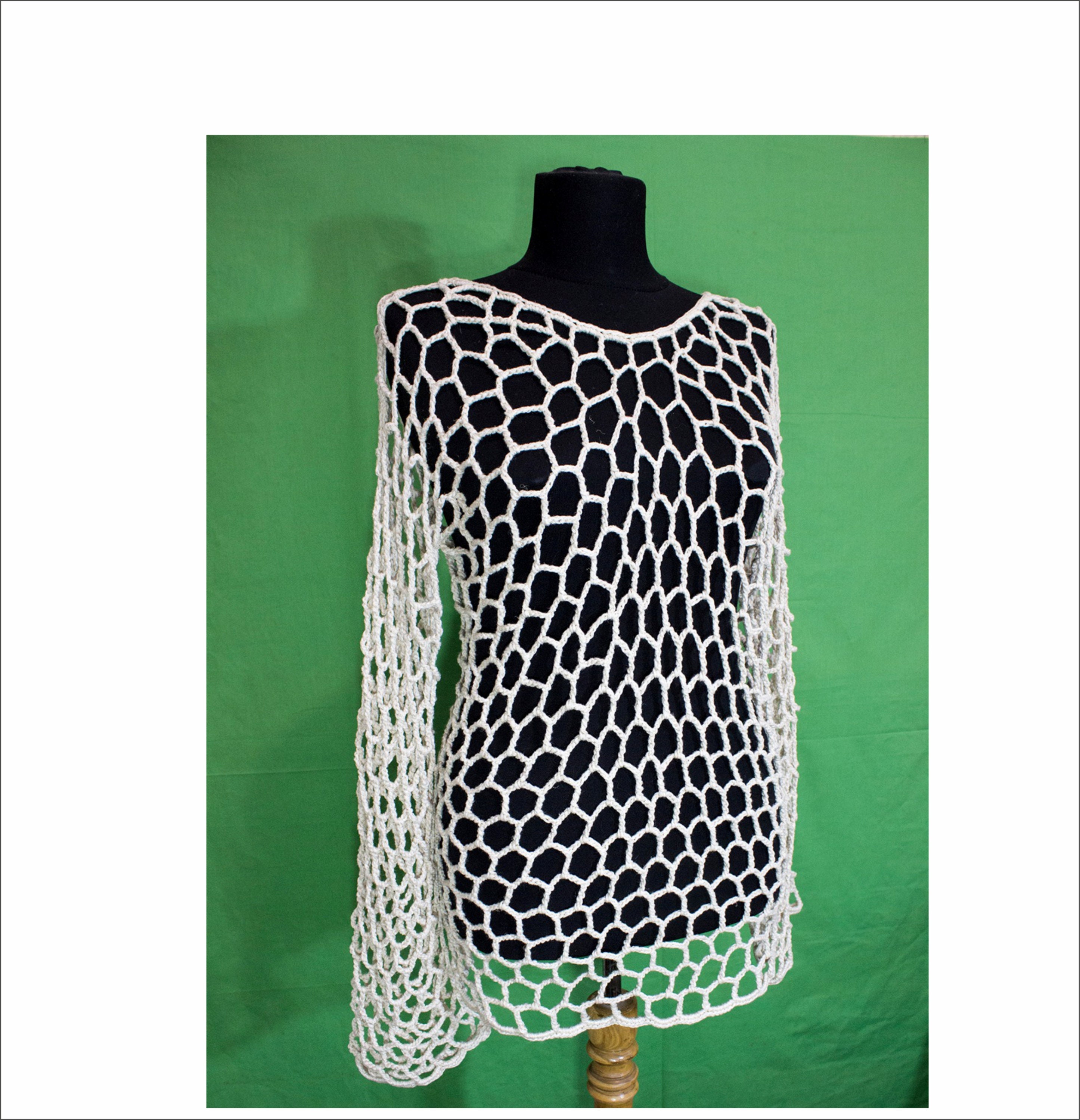 Cover up Top Crochet Beach Dress Pattern Size XL 2XL Mesh Top Pattern ...