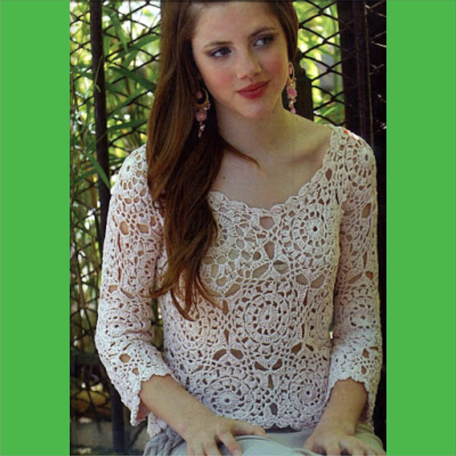 Crochet Top Pattern Long Sleeve Plus Size Clothing for Women Plus Size ...