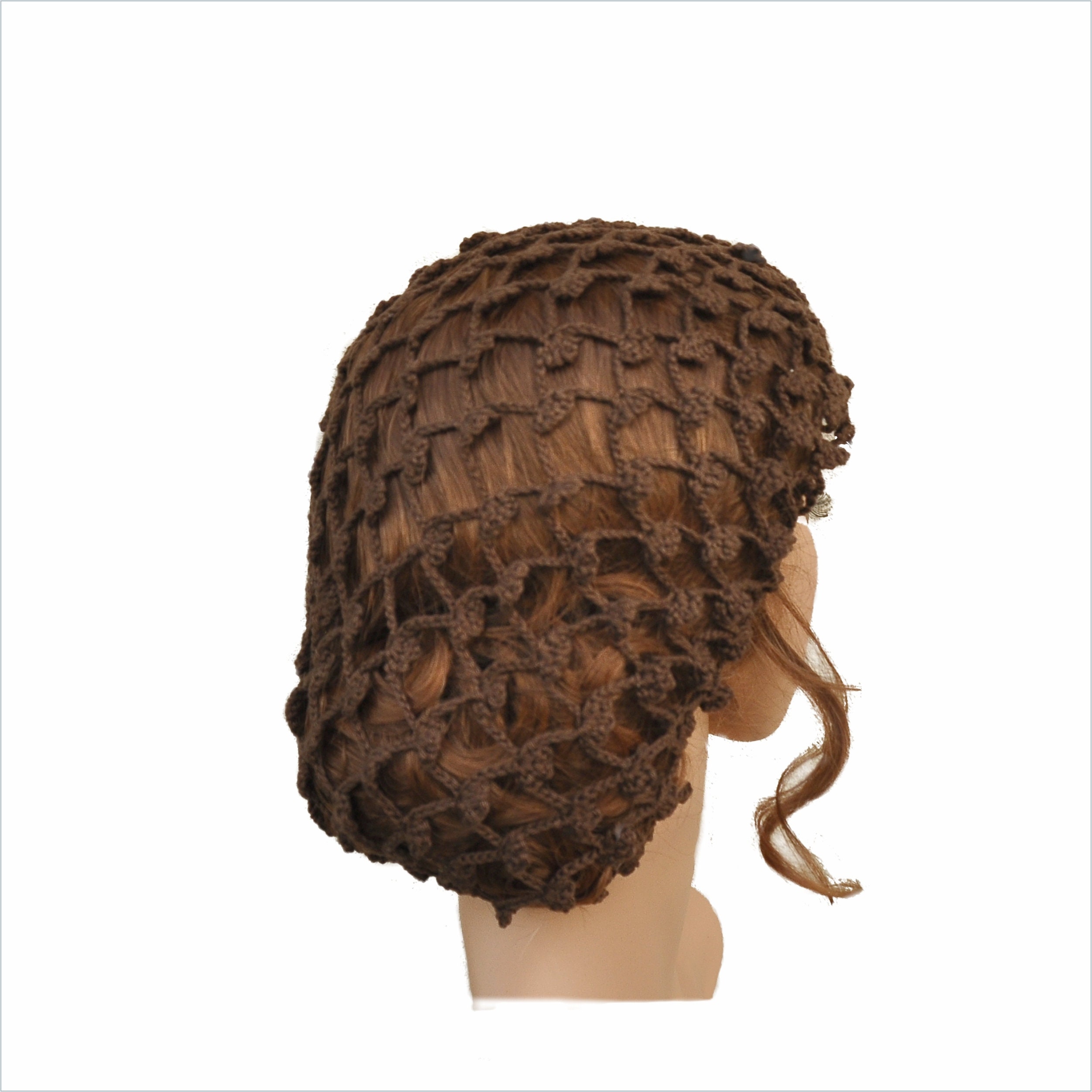 1940s Crochet Hair Net Pattern Easy Crochet Black Hair Snood Tutorial ...
