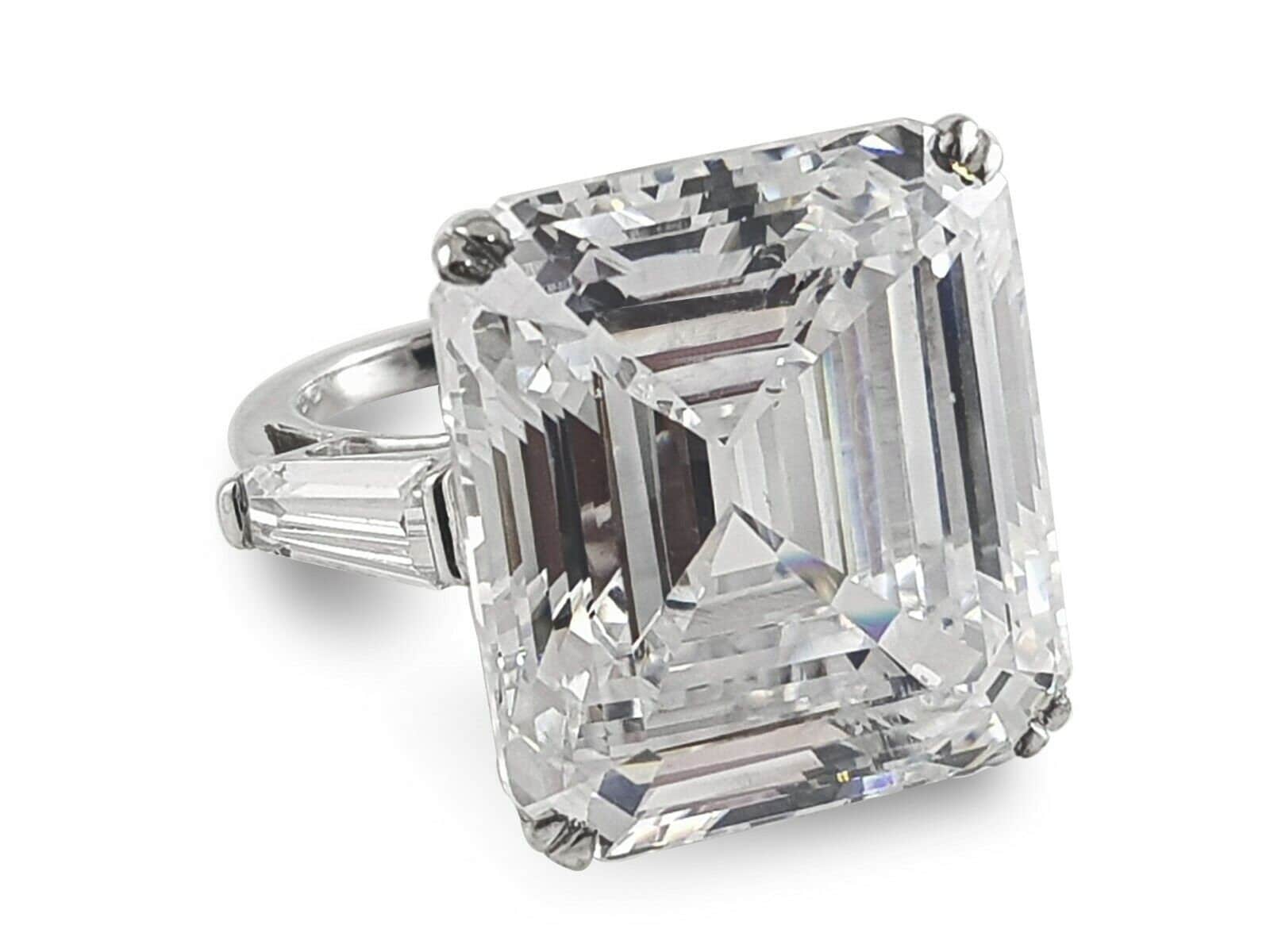 Elizabeth Taylor Ring 35CT Asscher Cut Krupp Diamond Replica Jewelry ...