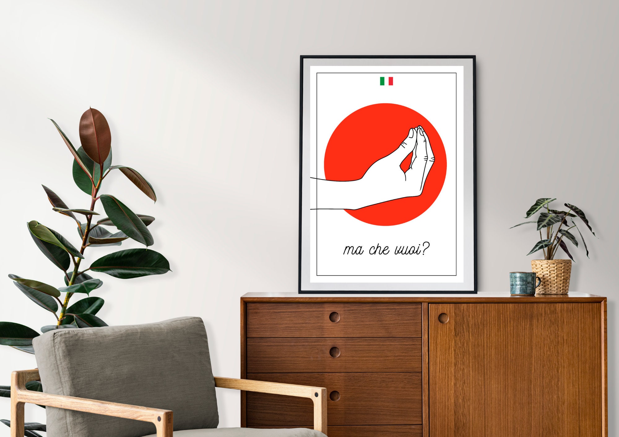 Italian Hand Gesture Poster Printable Art Wall Decoration Funny Italian ...