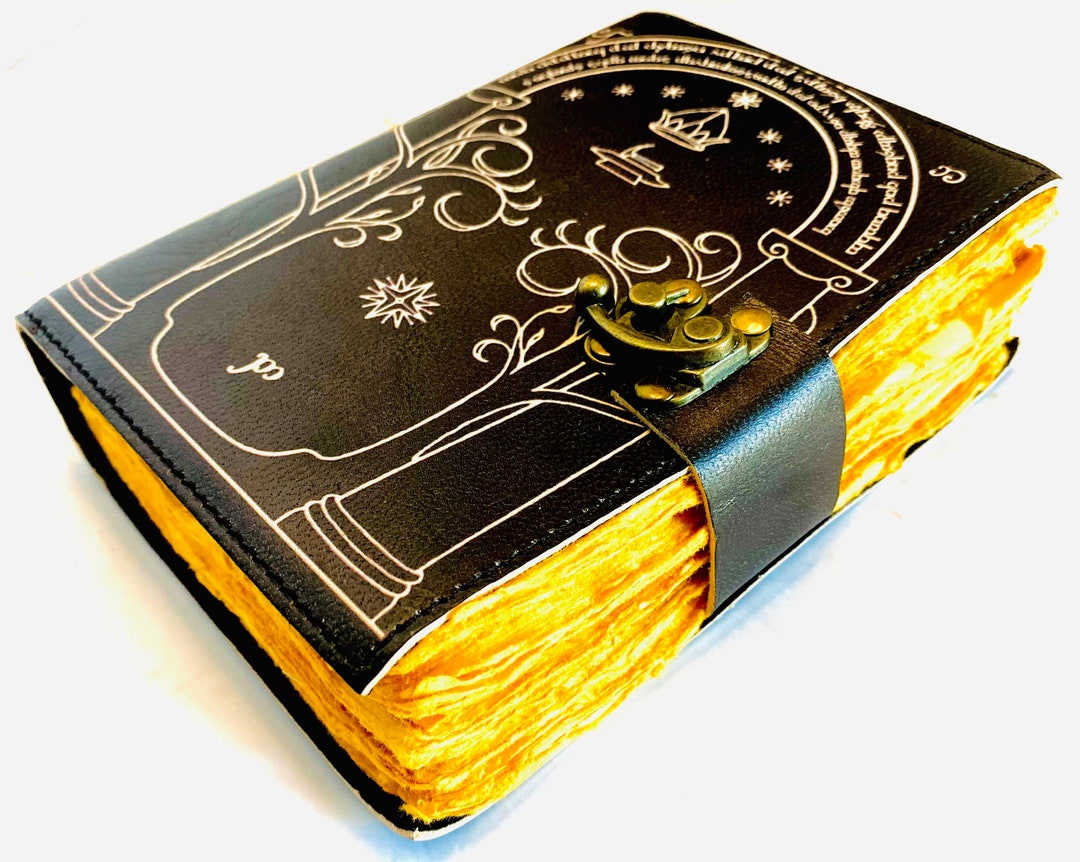 Doors of Durin Grimoire Leather Journal, Tolkien LOTR Diary, Spell Book ...