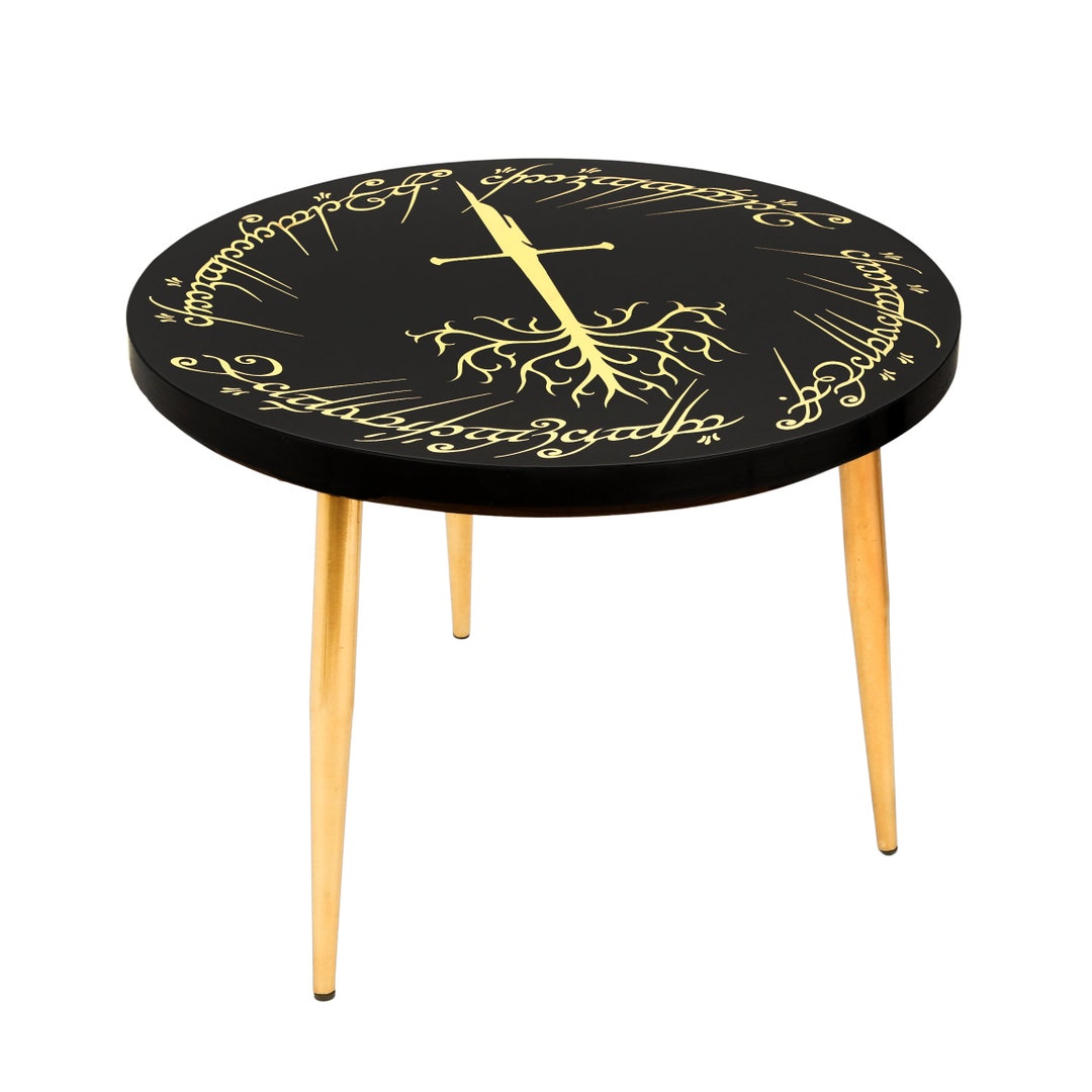 Handmade Round Coffee Table Antique End Table Tree of Gondor LOTR ...