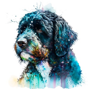 Barbet Dog Clipart - 12 High Quality Pngs, Watercolor, Digital Planner ...