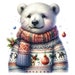 Winter Polar Bear Clipart - 13 High Quality Pngs, Memory Book, Junk ...