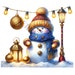 Golden Snowman Clipart - 18 High Quality Pngs, Memory Book, Junk ...