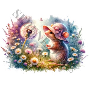 Summer Mouse Clipart - 16 High Quality Pngs, Memory Book, Junk Journals ...