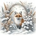 Winter Fox Clipart - 15 High Quality Pngs, Digital Download, Card ...