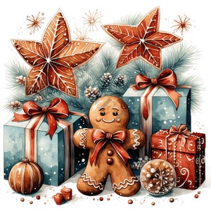 Christmas Decorations Clipart - 12 High Quality Pngs, Digital Paper ...