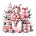 Pink Christmas Elf Clipart - 13 High Quality Pngs, Memory Book, Junk ...