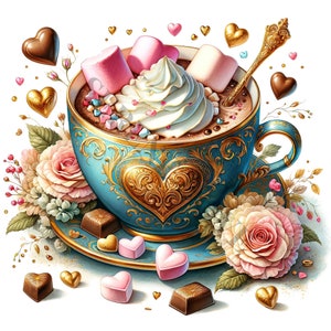 Love Hot Chocolate Clipart - 15 High Quality Pngs, Memory Books, Junk ...