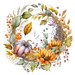 Thanksgiving / Autumn Wreath Clipart - 12 High Quality Pngs, Memory ...