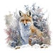 Winter Fox Clipart - 12 High Quality Pngs, Digital Paper Crafting ...