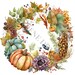 Thanksgiving / Autumn Wreath Clipart - 12 High Quality Pngs, Memory ...