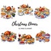 Christmas Dinner Clipart 12 High Quality Pngs Digital - Etsy