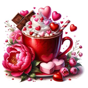 Love Hot Chocolate Clipart - 15 High Quality Pngs, Memory Books, Junk ...