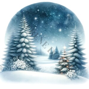 Winter Wonderland Clipart - 10 High Quality Jpgs, Digital Paper ...
