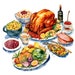 Christmas Dinner Clipart - 12 High Quality Pngs, Digital Planner, Junk ...