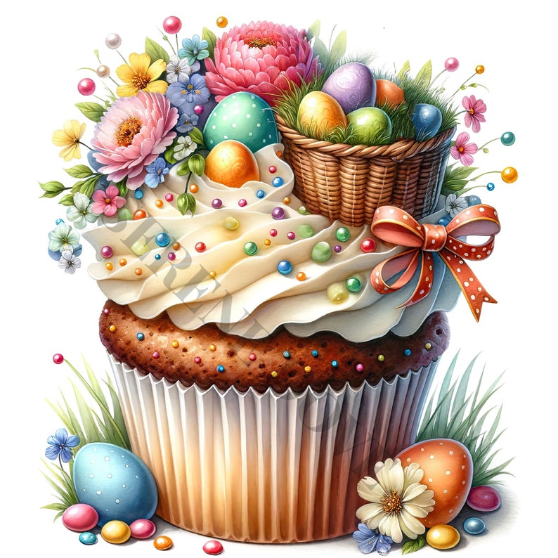 Easter Cupcake Clipart - 19 High Quality Pngs, Memory Book, Junk ...
