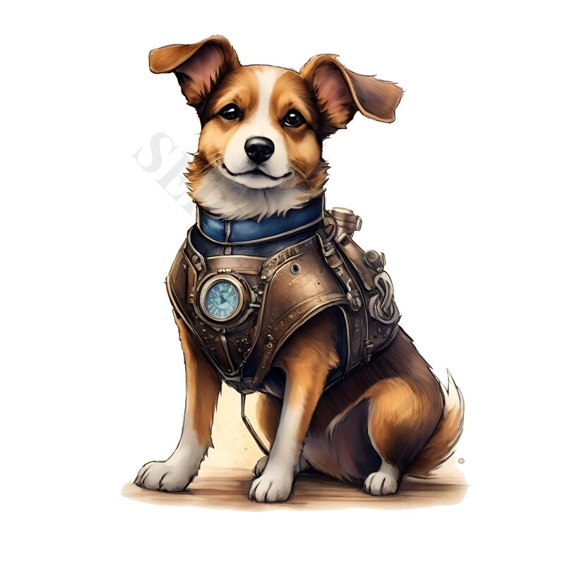 Steampunk Dogs Clipart - Etsy