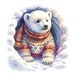 Winter Polar Bear Clipart - 13 High Quality Pngs, Memory Book, Junk ...