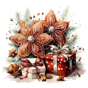 Christmas Decorations Clipart - 12 High Quality Pngs, Digital Paper ...