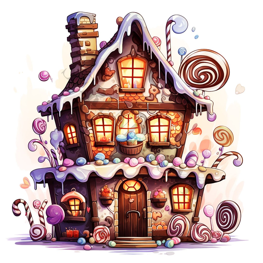 Magical Chocolate House Clipart - 12 High Quality Pngs, Memory Book ...