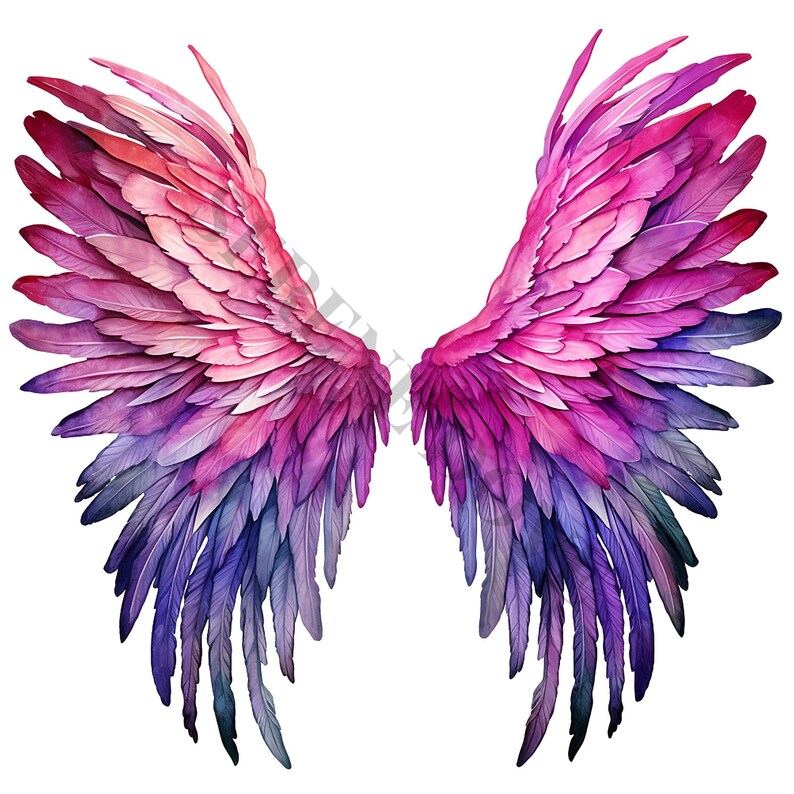 Angel Wings Clipart 12 High Quality Pngs Digital Paper - Etsy