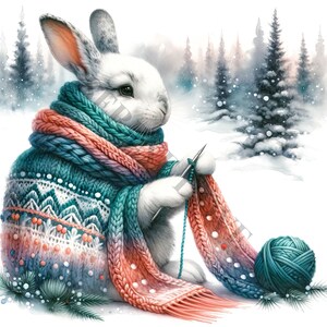 Knitting Animals Clipart - 12 High Quality Pngs, Memory Book, Junk ...