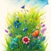 Spring Wildflower Meadow - High Quality PNG Watercolor Digital Planners ...