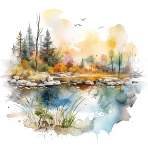 Bog Landscape Clipart - 14 High Quality Pngs, Digital Paper Crafting ...