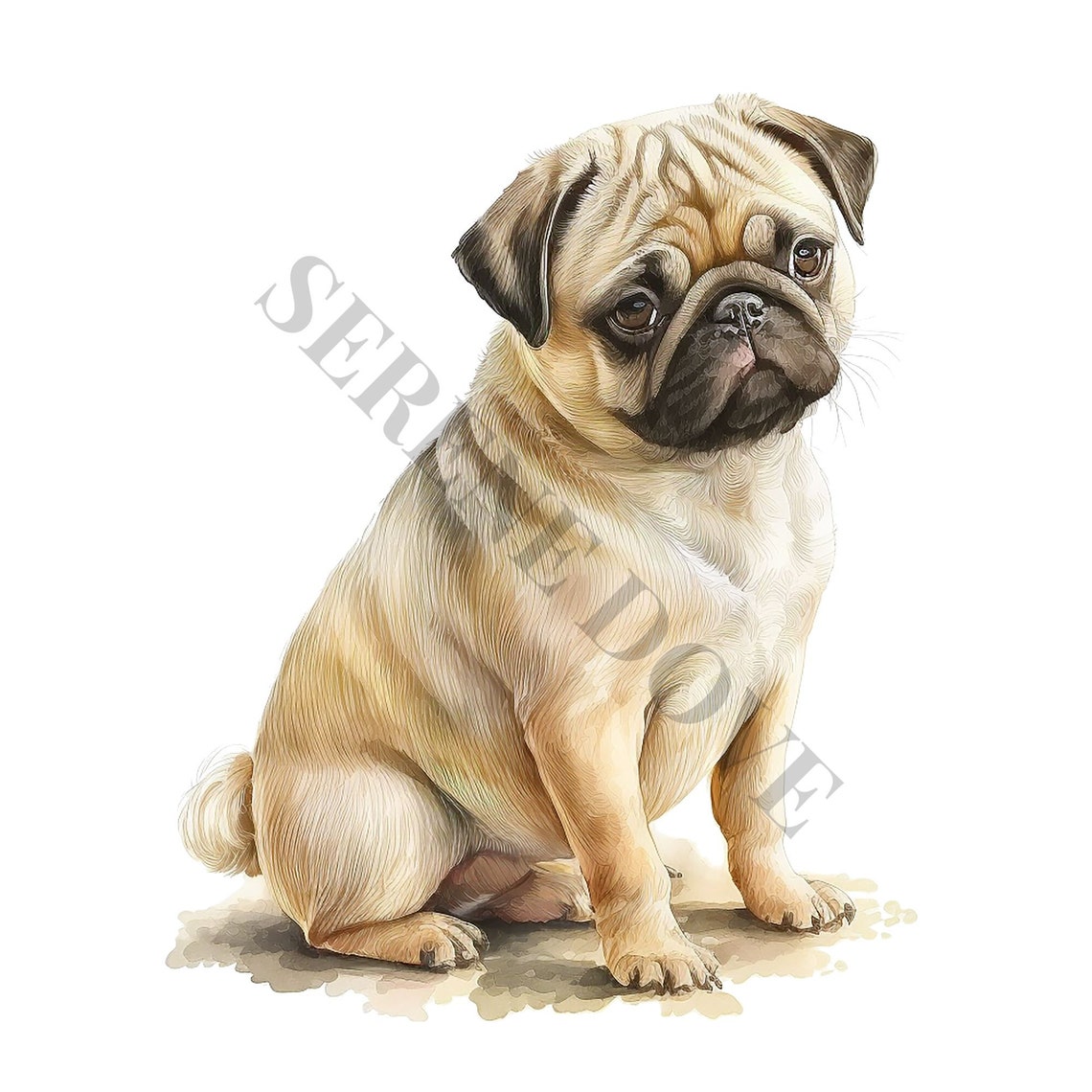 Grumpy Pug Clipart - 12 High Quality Pngs, Memory Book, Junk Journals ...