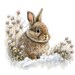 Winter Bunny Clipart - 12 High Quality Pngs, Digital Paper Crafting ...