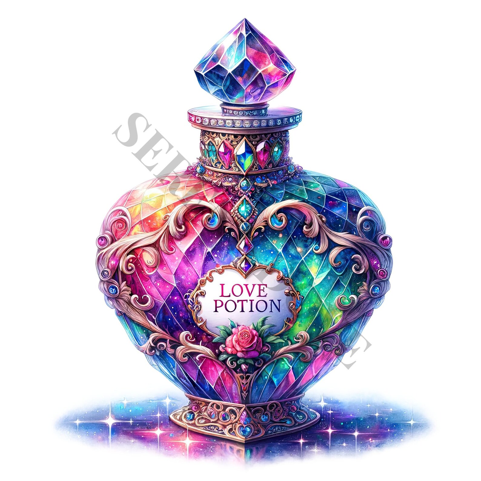 Love Potion Clipart 16 High Quality Pngs, Digital Download, Card Making ...