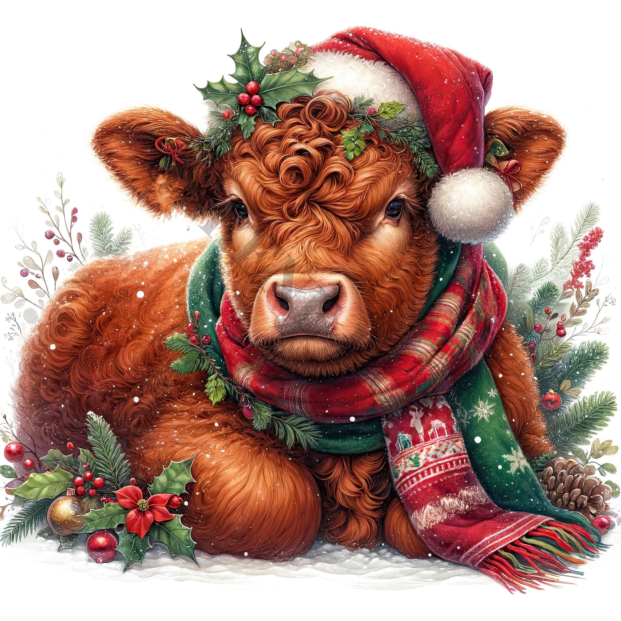 Red Angus Cow Clipart - 12 High Quality Pngs, Memory Book, Junk ...