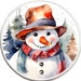 Watercolor Snowman Clipart – Winter Frames PNG Set (digital Download ...