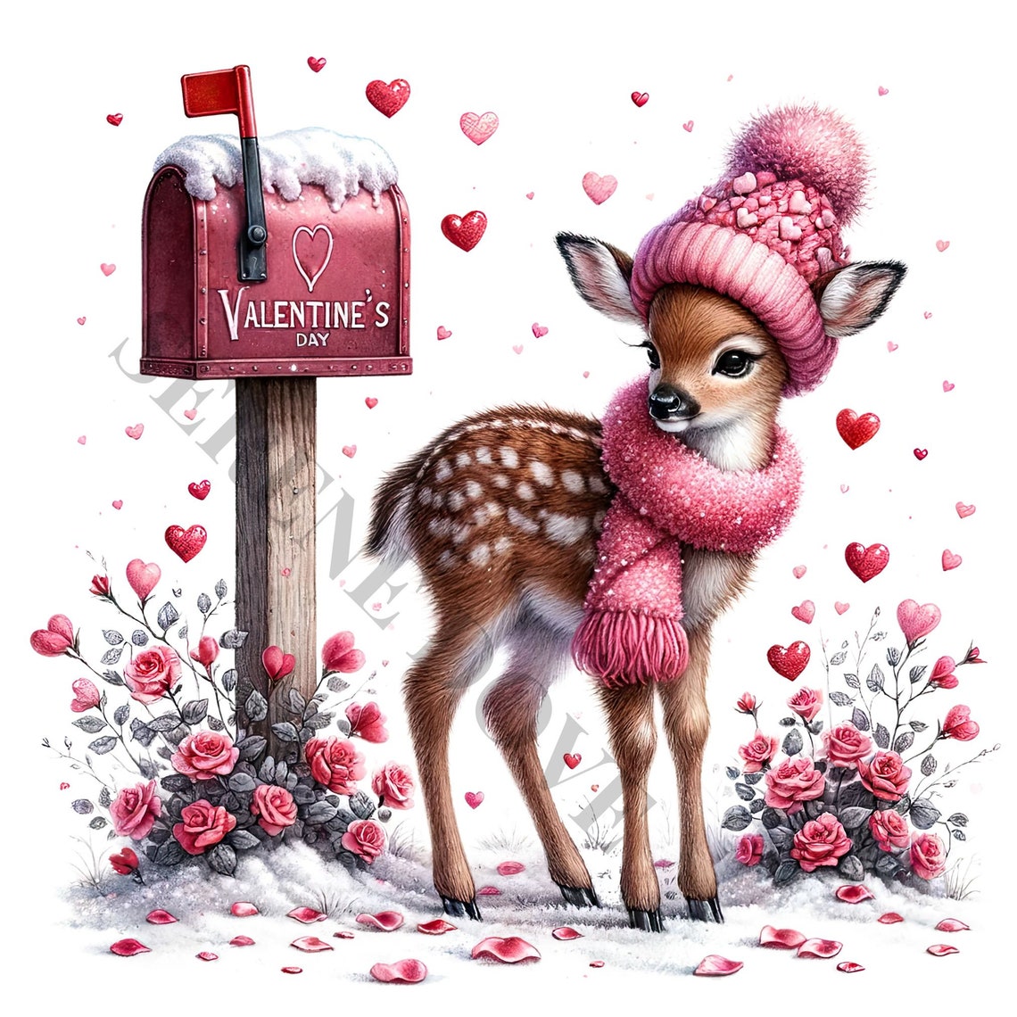Cute Pink Fawn Clipart - 12 High Quality Pngs, Memory Book, Junk ...