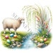 Easter Sheep Clipart - 12 High Quality Pngs, Digital Download, Card ...