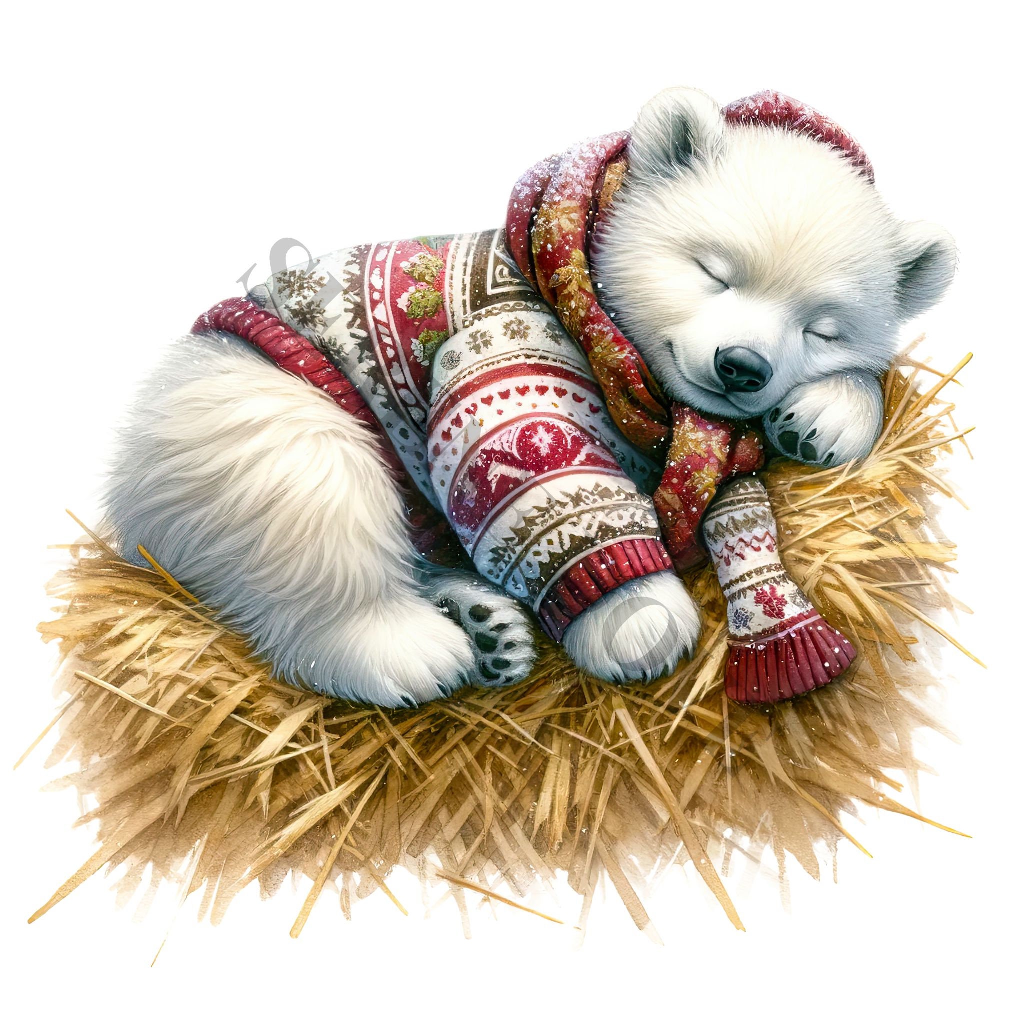Winter Polar Bear Clipart 13 High Quality Pngs Memory Book - Etsy UK