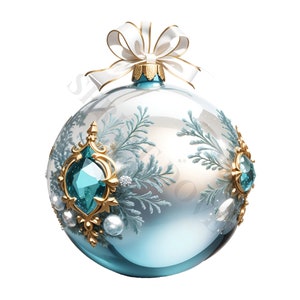 Christmas Baubles Clipart Set 1 - 15 High Quality Pngs, Memory Books ...