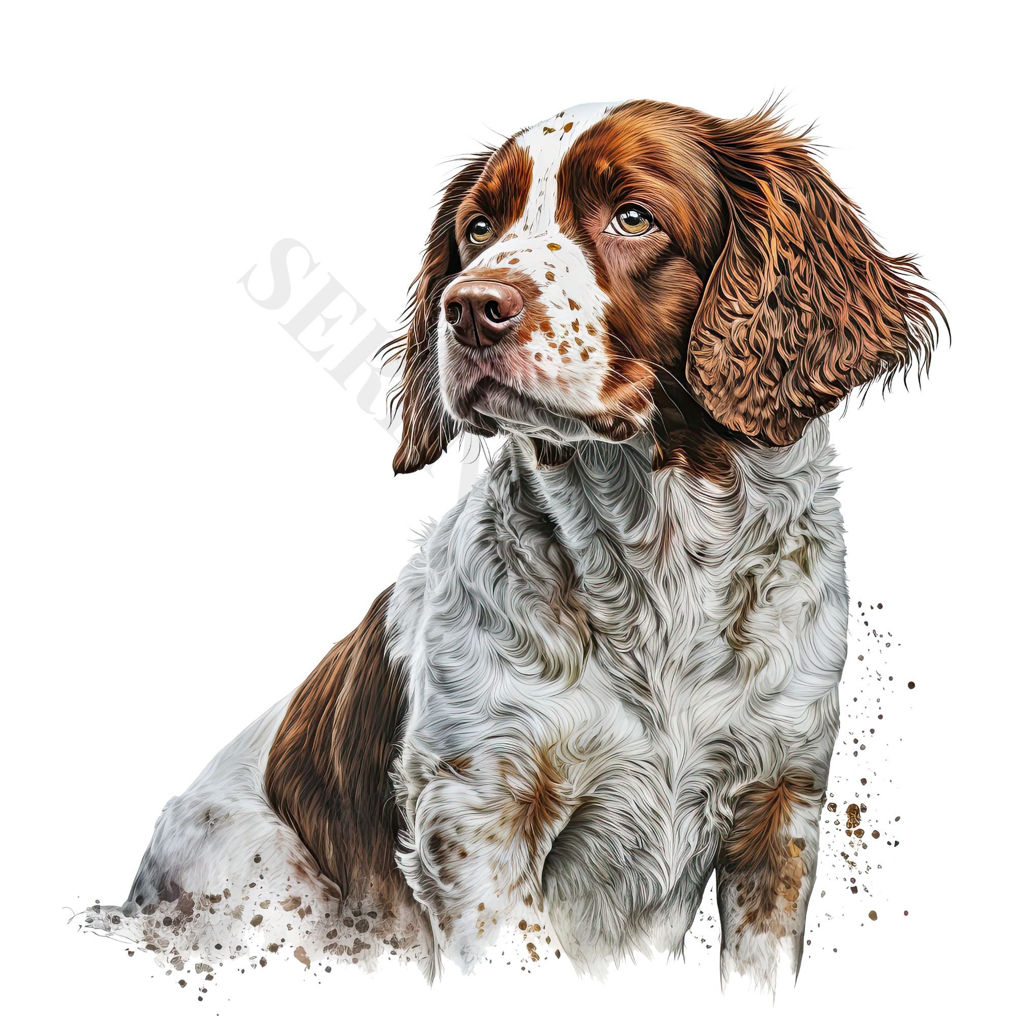 Brittany Dog Clipart 12 High Quality Pngs Digital Paper - Etsy