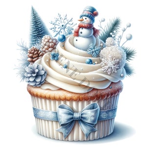 Winter Wonderland Cupcake Clipart - 14 High Quality Pngs, Digital ...