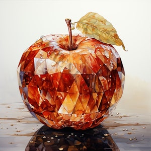 Crystal Apple Clipart - 12 High Quality Jpgs, Digital Paper Crafting ...