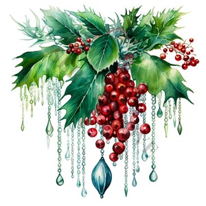 Christmas Decoration Clipart - 13 High Quality Pngs, Digital Paper ...