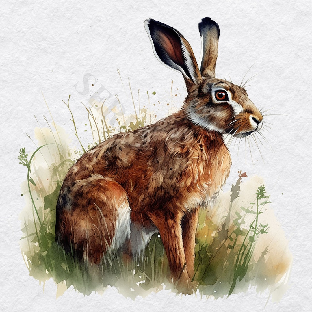 Hare Clipart - 12 High Quality Pngs, Memory Book, Junk Journals ...