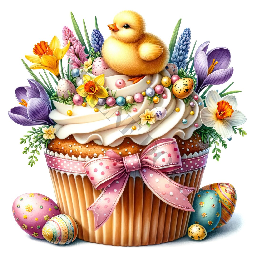 Easter Cupcake Clipart - 19 High Quality Pngs, Memory Book, Junk ...