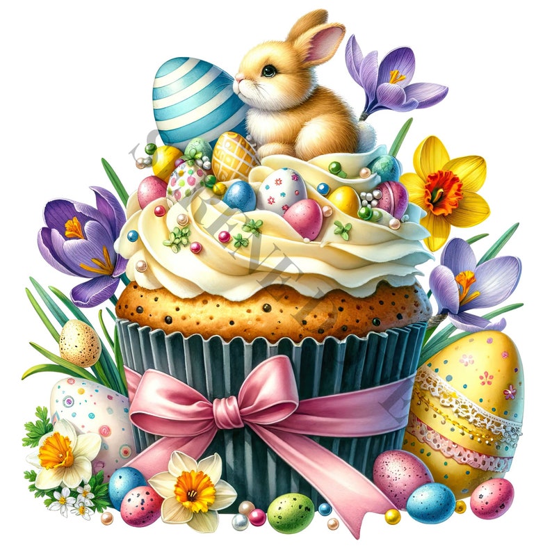 Easter Cupcake Clipart - 19 High Quality Pngs, Memory Book, Junk ...