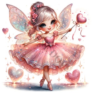 Valentines Fairy Clipart - 14 High Quality Pngs, Memory Book, Junk ...