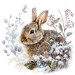 Winter Bunny Clipart - 12 High Quality Pngs, Digital Paper Crafting ...